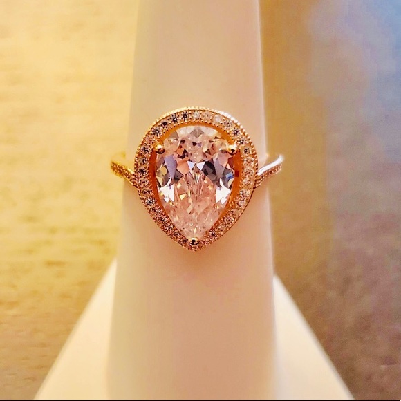 Jewelry | 925 Sterling Silver Pear Shape Cz Ring | Poshmark